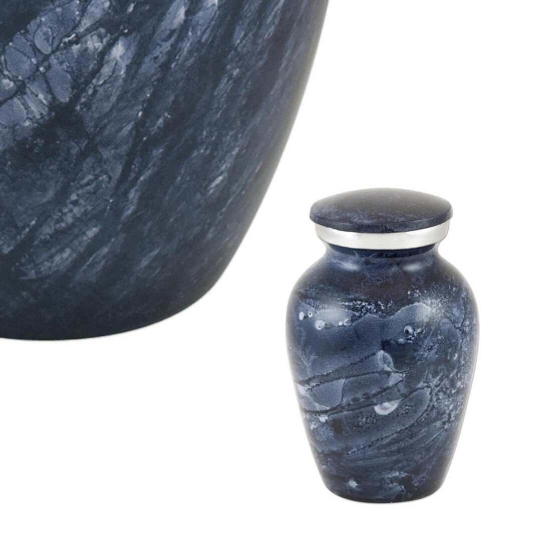 Perfect Memorials Keepsake Brushed Blue Cremation Urn - Etsy