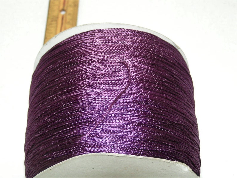 Plum Colored Beautiful Vibrant Chainette Yarn on 1.25 Lb Spools (approx ...