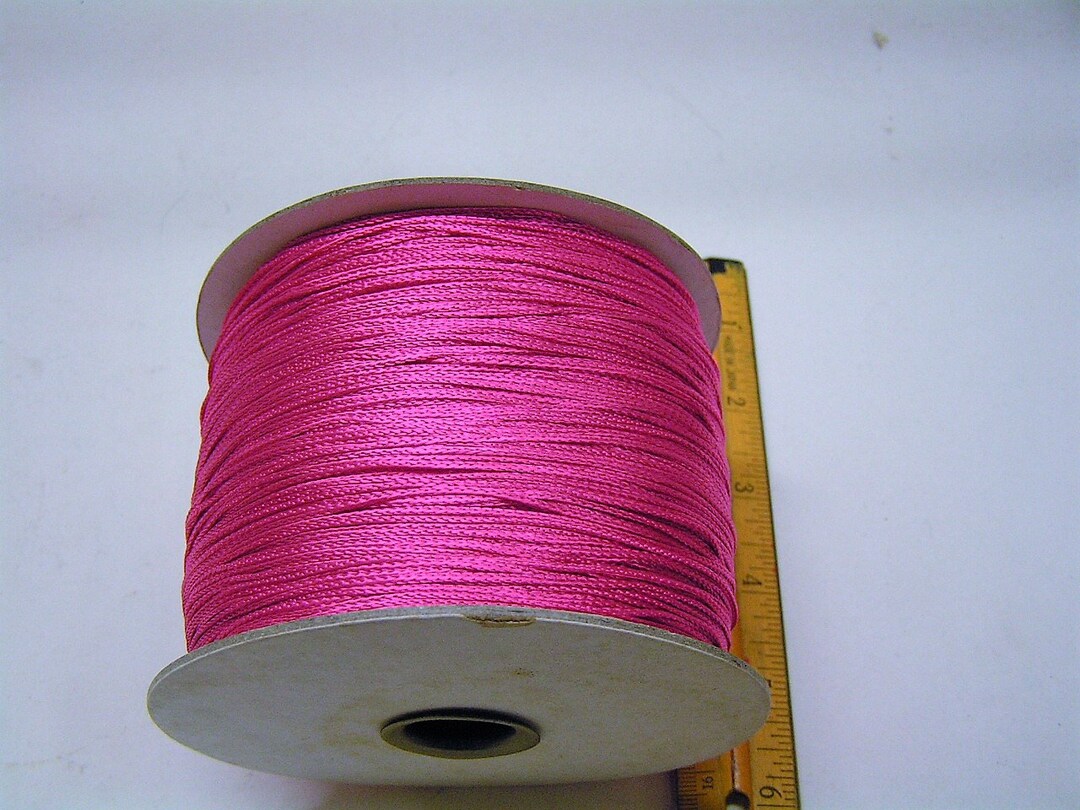 Hot Pink (candy Pink) Colored Beautiful Vibrant Chainette Yarn on 1/2 ...