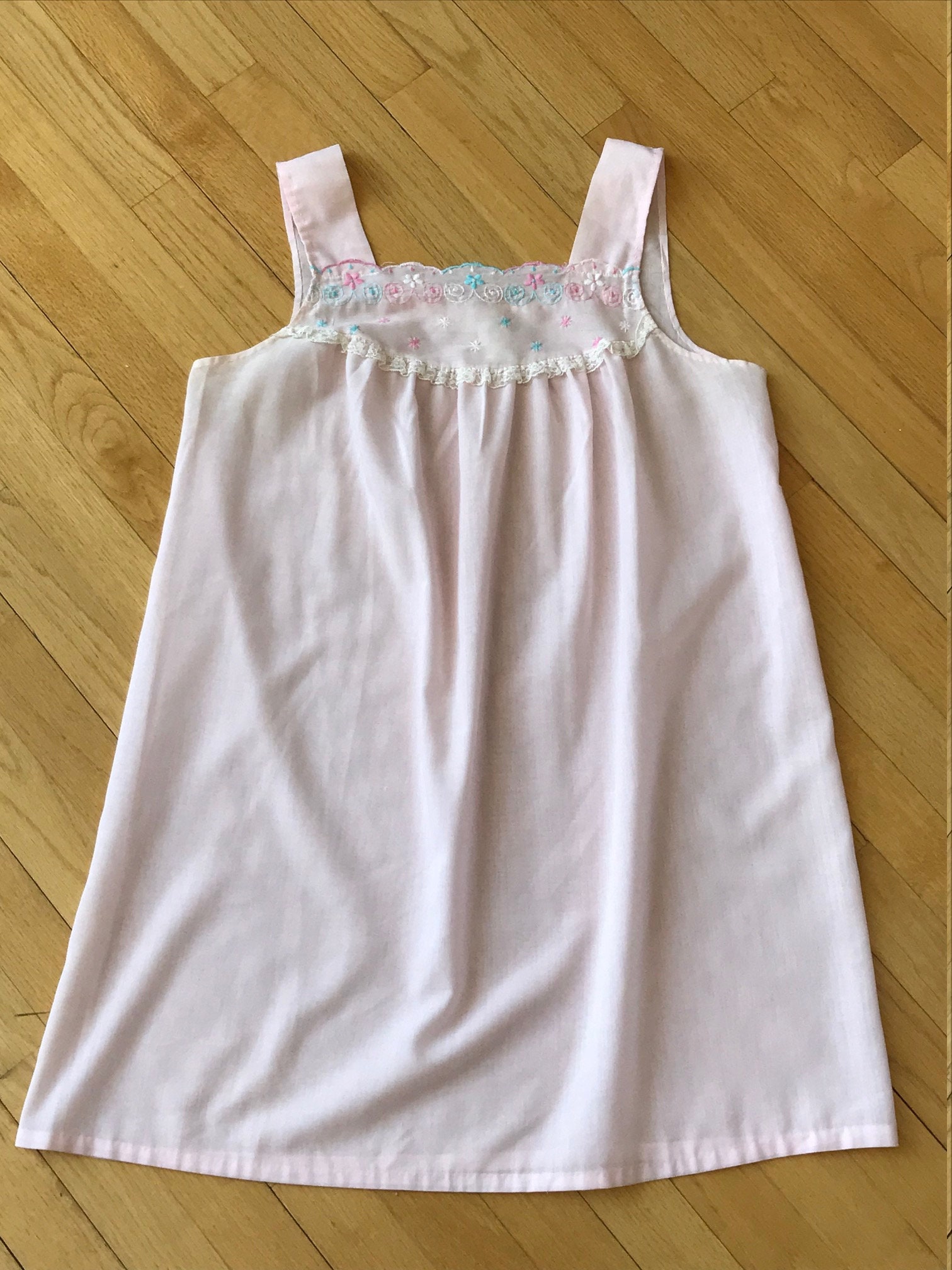 Vintage Light Pink Sleeveless Long Oversized Night Shirt/short ...