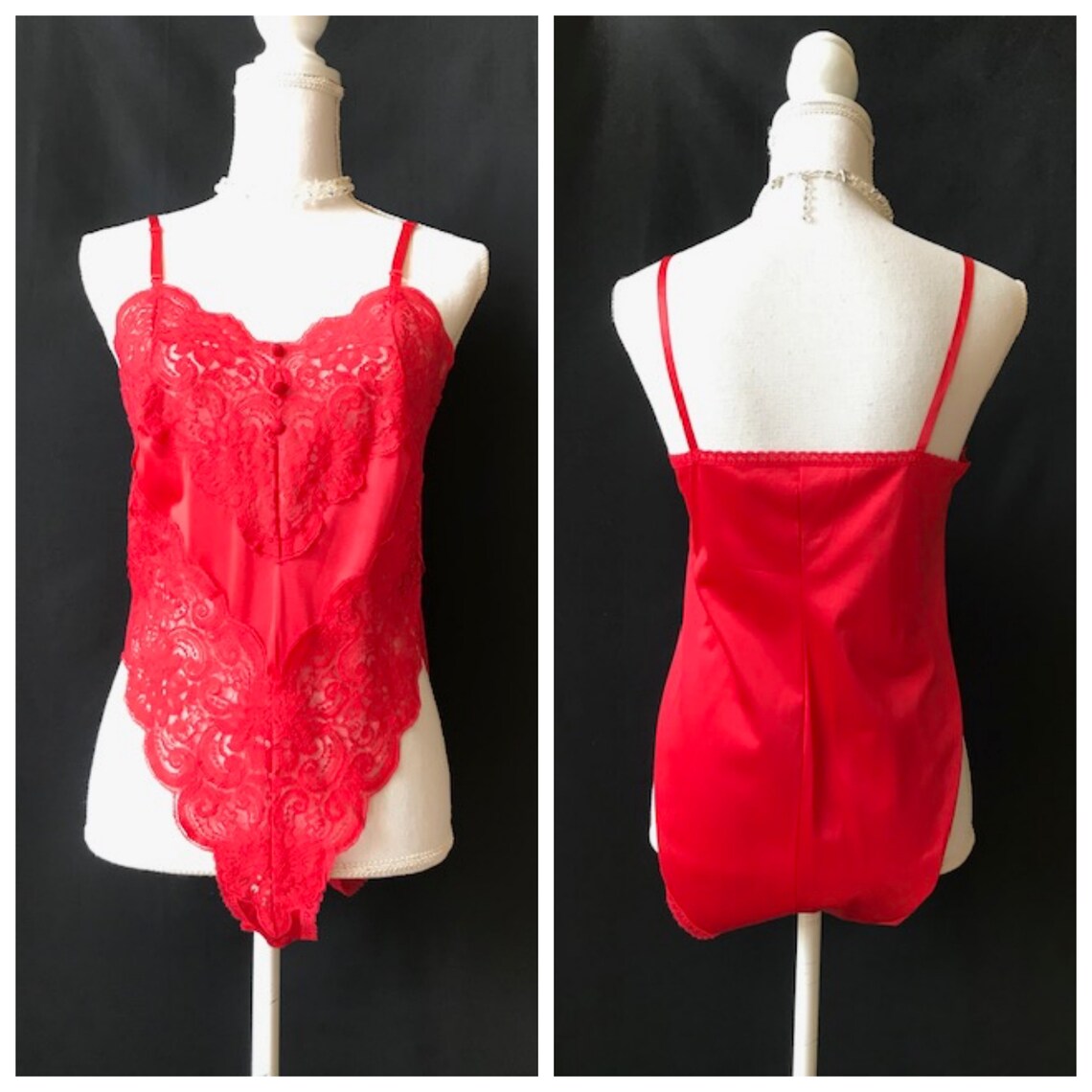 Vintage Red Sexy Teddy Size 34 - Etsy