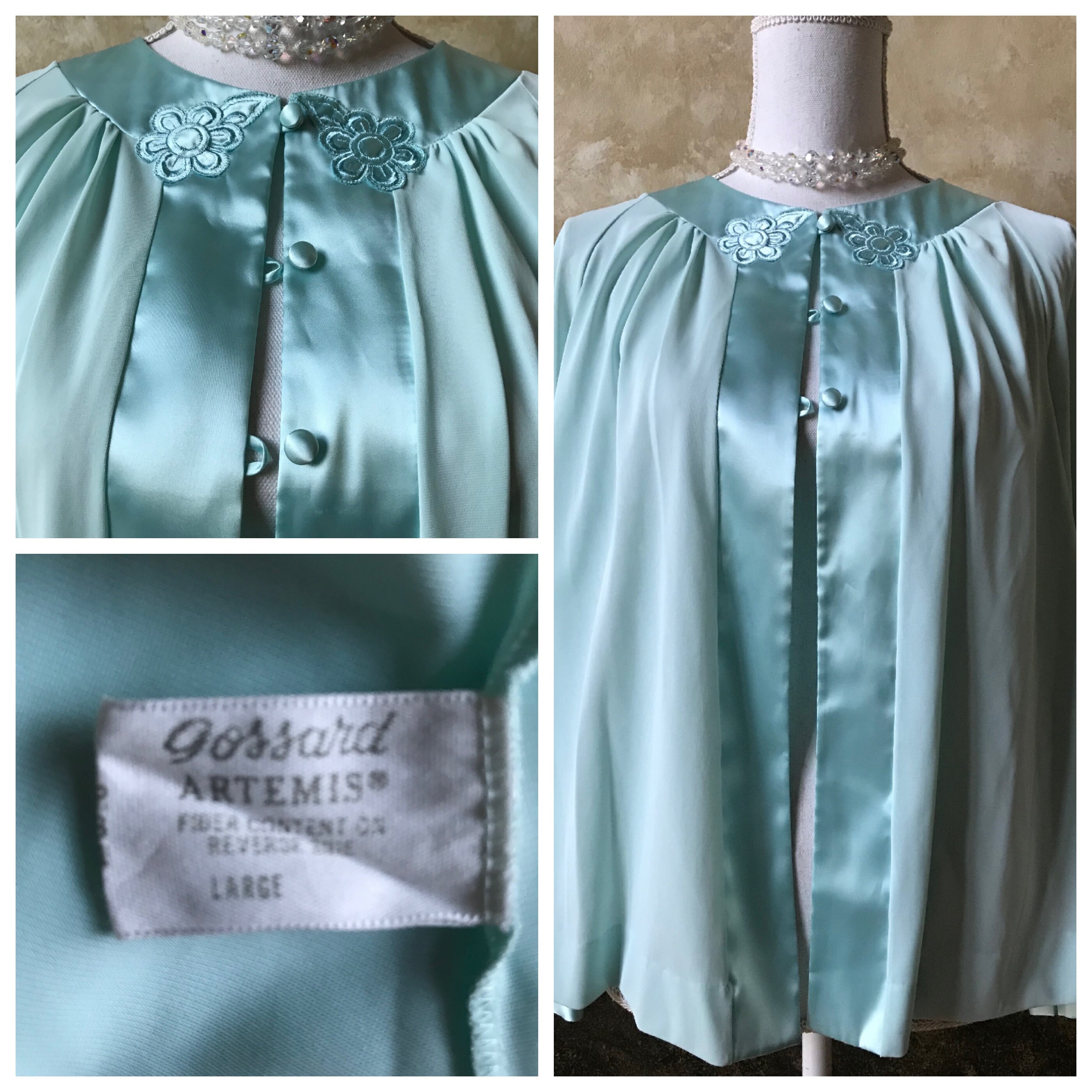 Beautiful Vintage Light Blue Bed Coat - Etsy
