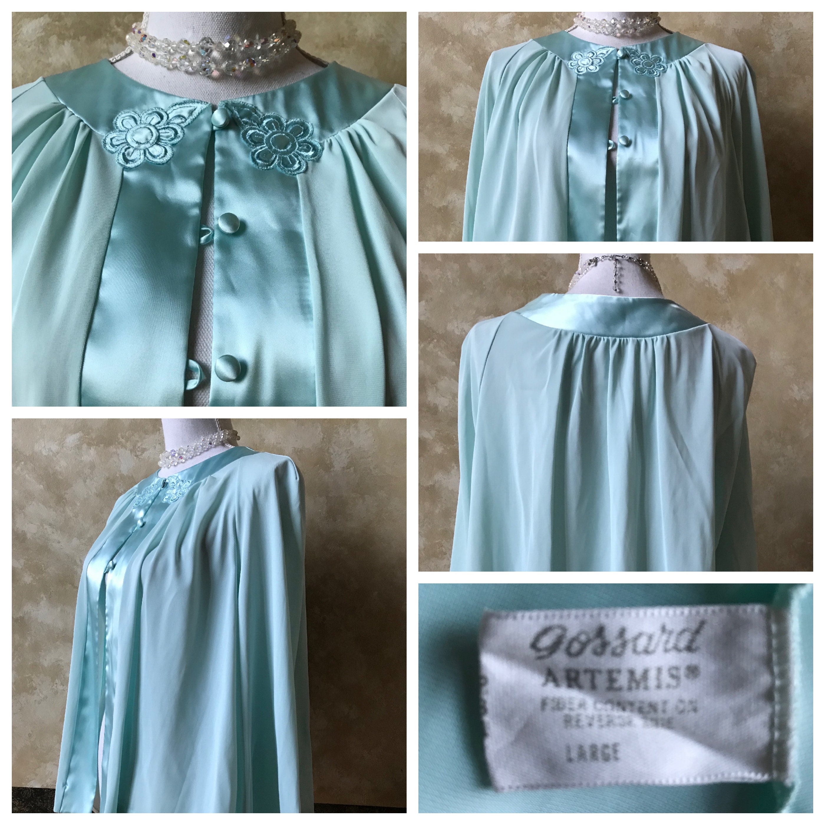 Beautiful Vintage Light Blue Bed Coat | Etsy