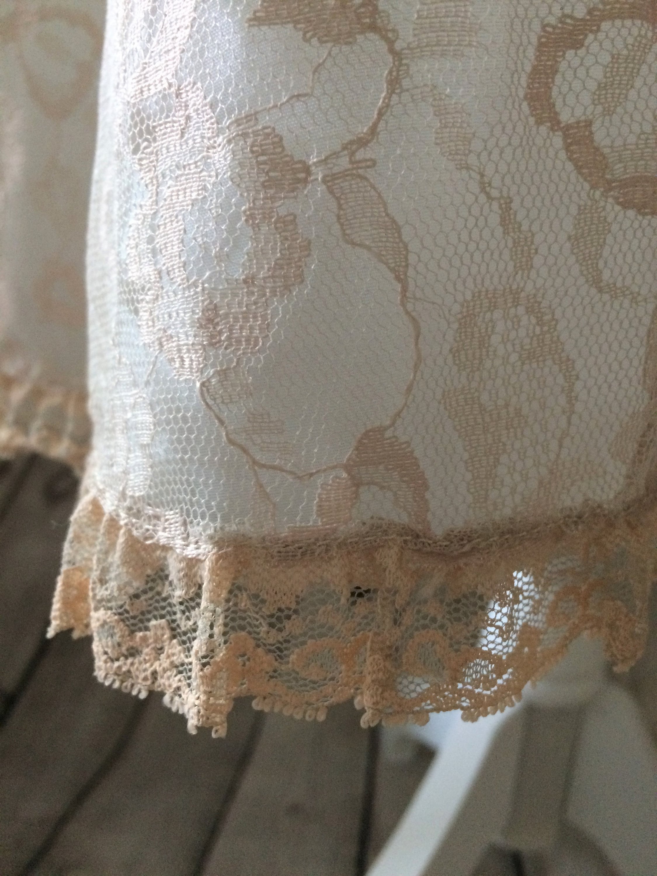 Vintage Light Blue Robe With Light Brown Lace Covering by - Etsy