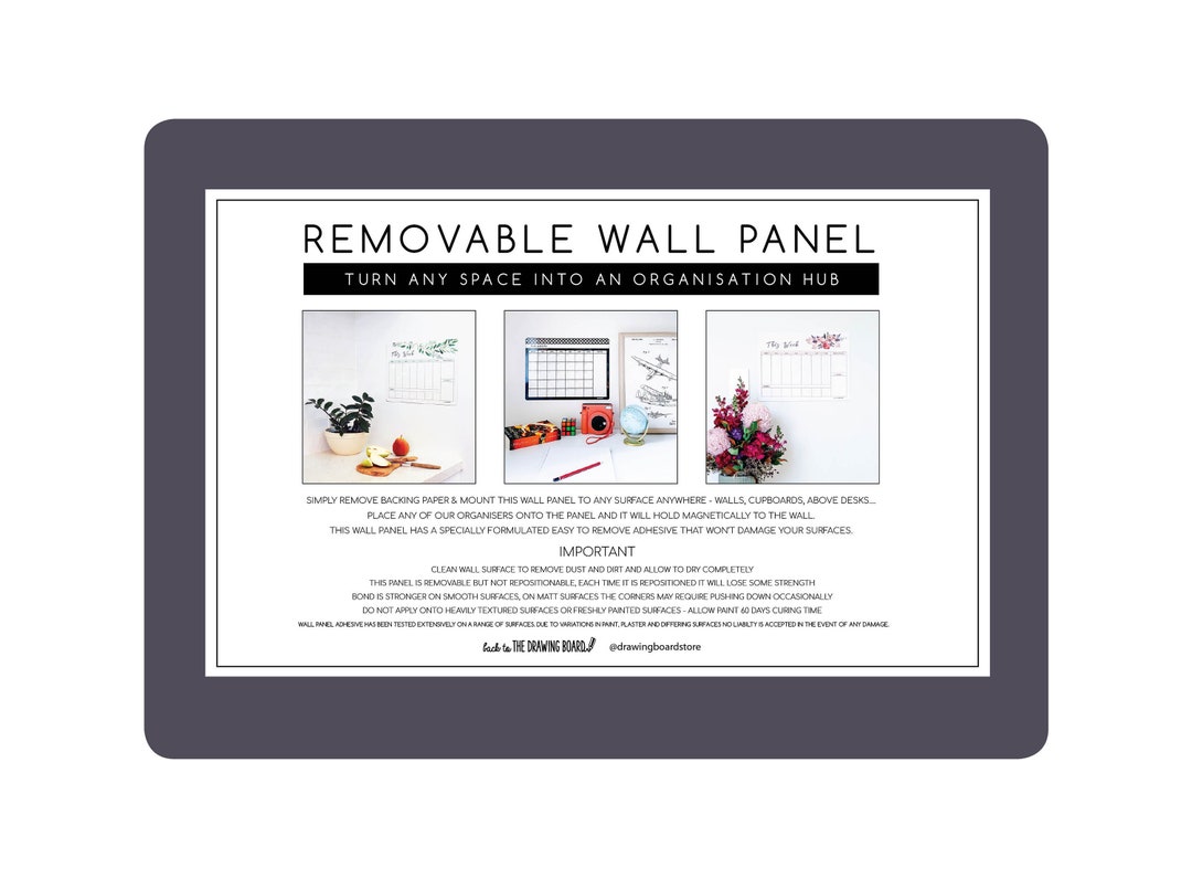 MAGNETIC WALL PANEL A4 Medium Removable - Etsy