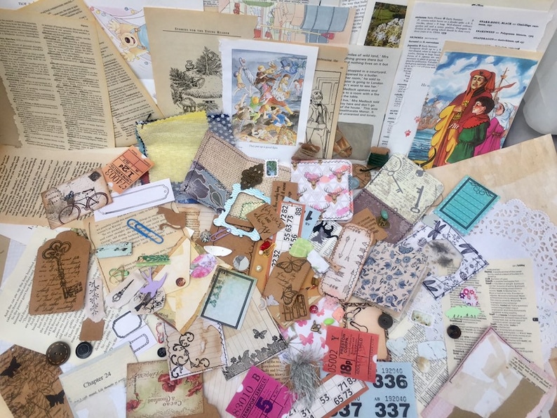 Ephemera, Junk Journal Ephemera Kit, Handmade Ephemera, Scrapbooking ...