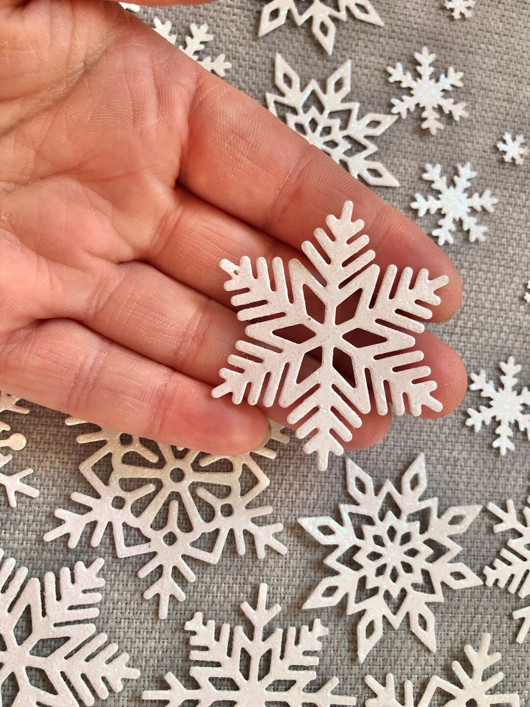 Pack of 30 Glitter Snowflake Die Cuts Snowflake Card Toppers - Etsy