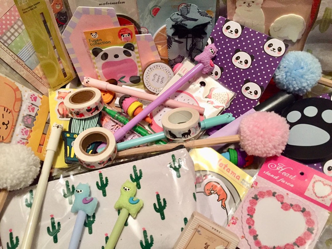 Mystery Box, Kawaii Cute Stationery Mystery Box, Stationery Surprise ...