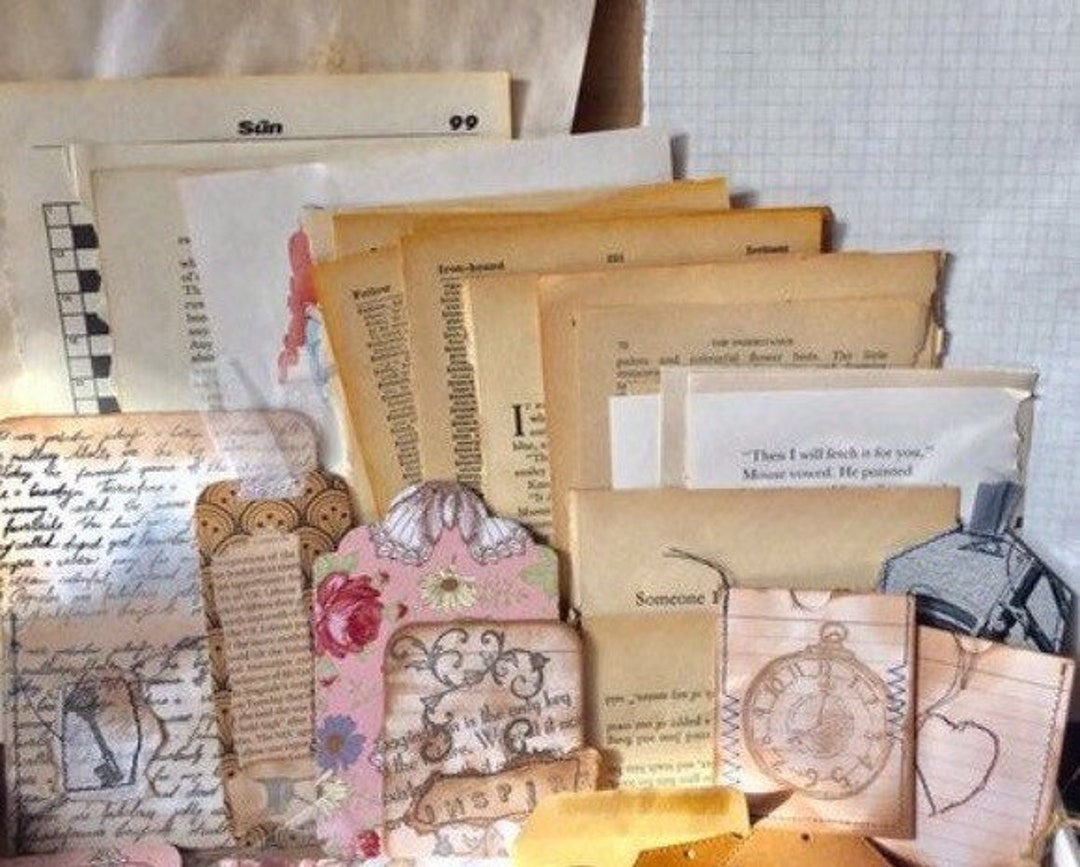 Ephemera, Junk Journal Ephemera Kit, Handmade Ephemera, Scrapbooking ...