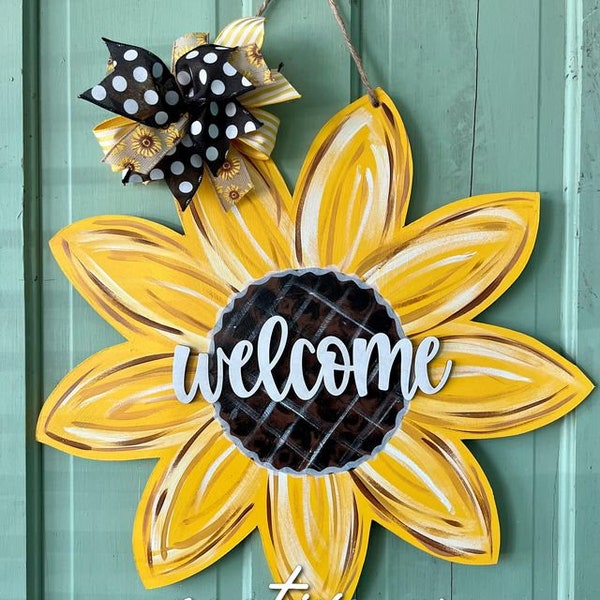 Sunflower Door Hanger - Etsy