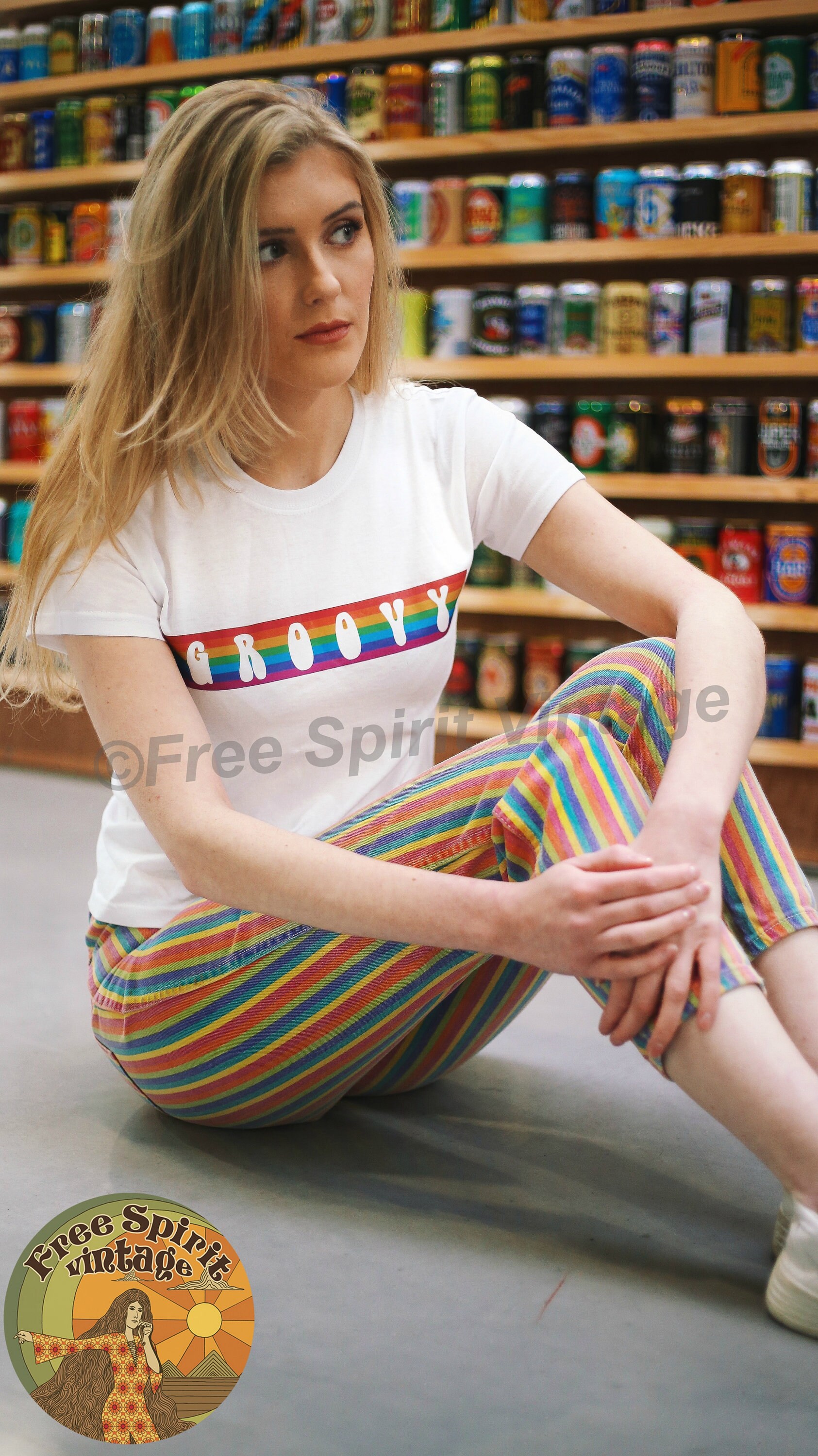 Groovy Rainbow T-shirt 70s60s Retro/vintage Style Boho - Etsy