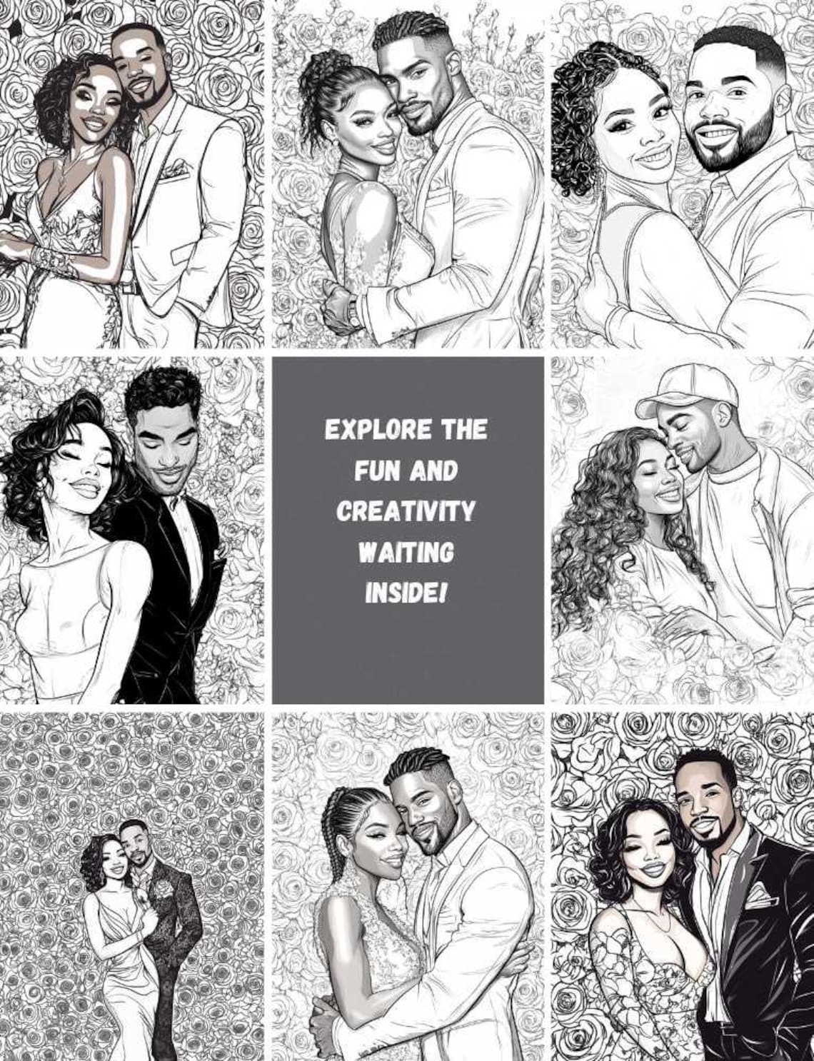 Black Love: A Coloring Book Celebrating Black Love in Every Shade - Etsy
