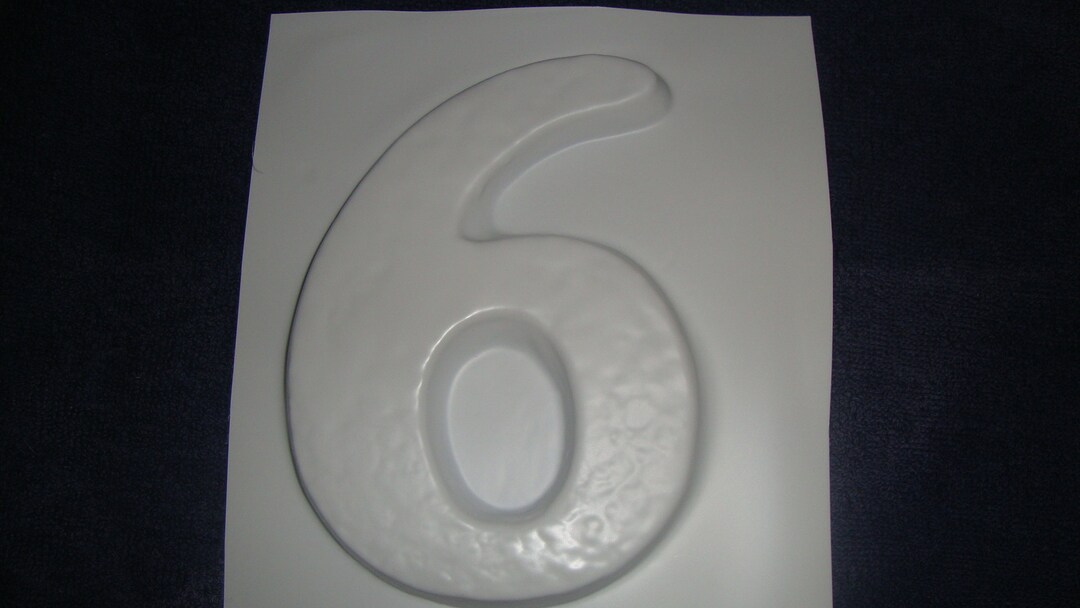 Number 6, Mold for Pouring Soap, Plaster ... - Etsy
