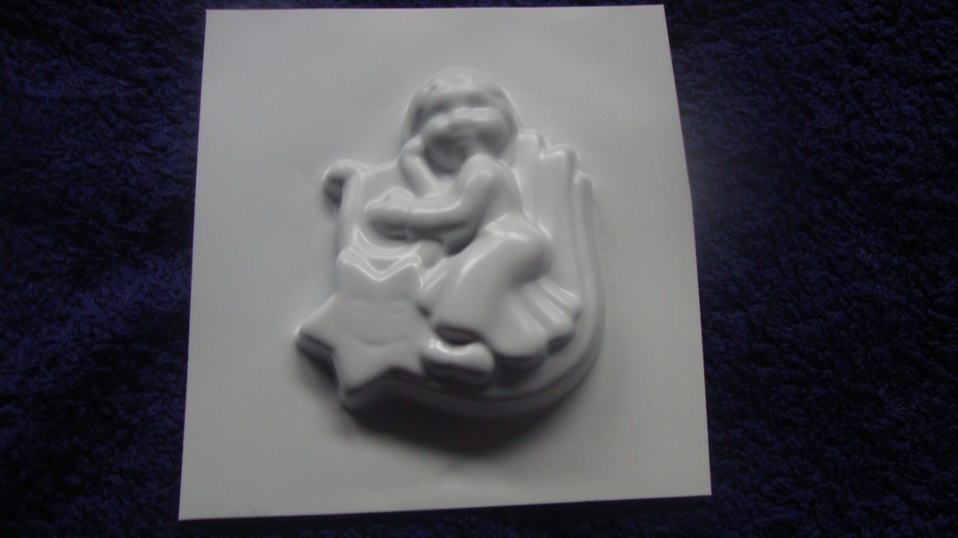 Angel With Harp Shape, Angel Casting Mold, for Soap, Plaster, Concrete ...