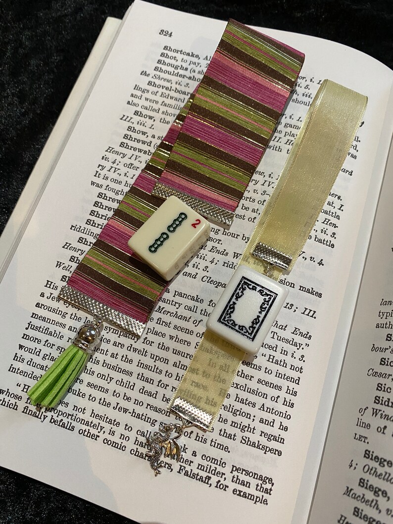 Mahjong Ribbon Bookmarks choose one or two or even all for | Etsy