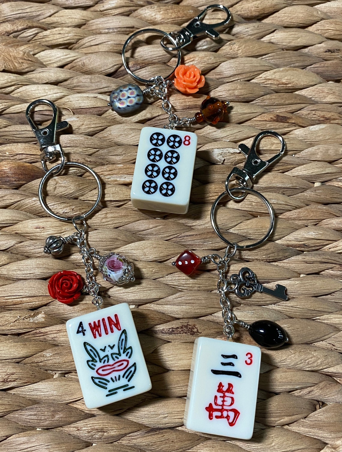 Choose Your Mahjong Keychain Which One Suits You Full Size - Etsy Canada