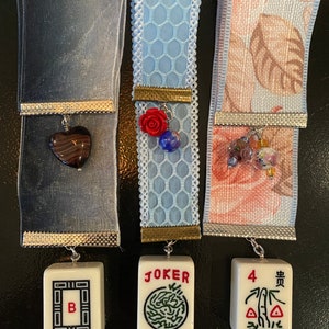 Mahjong Ribbon Bookmarks Choose One or Two or Even All for | Etsy