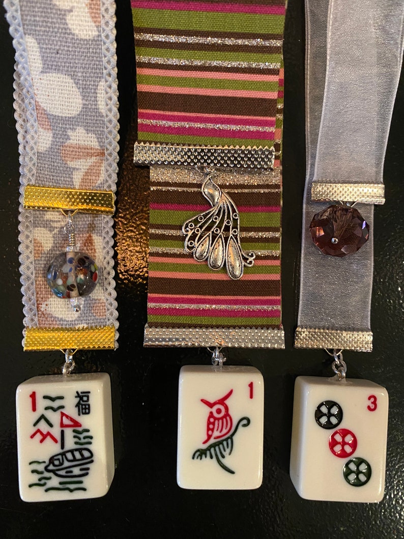 Mahjong Ribbon Bookmarks Choose One or Two or Even All for | Etsy