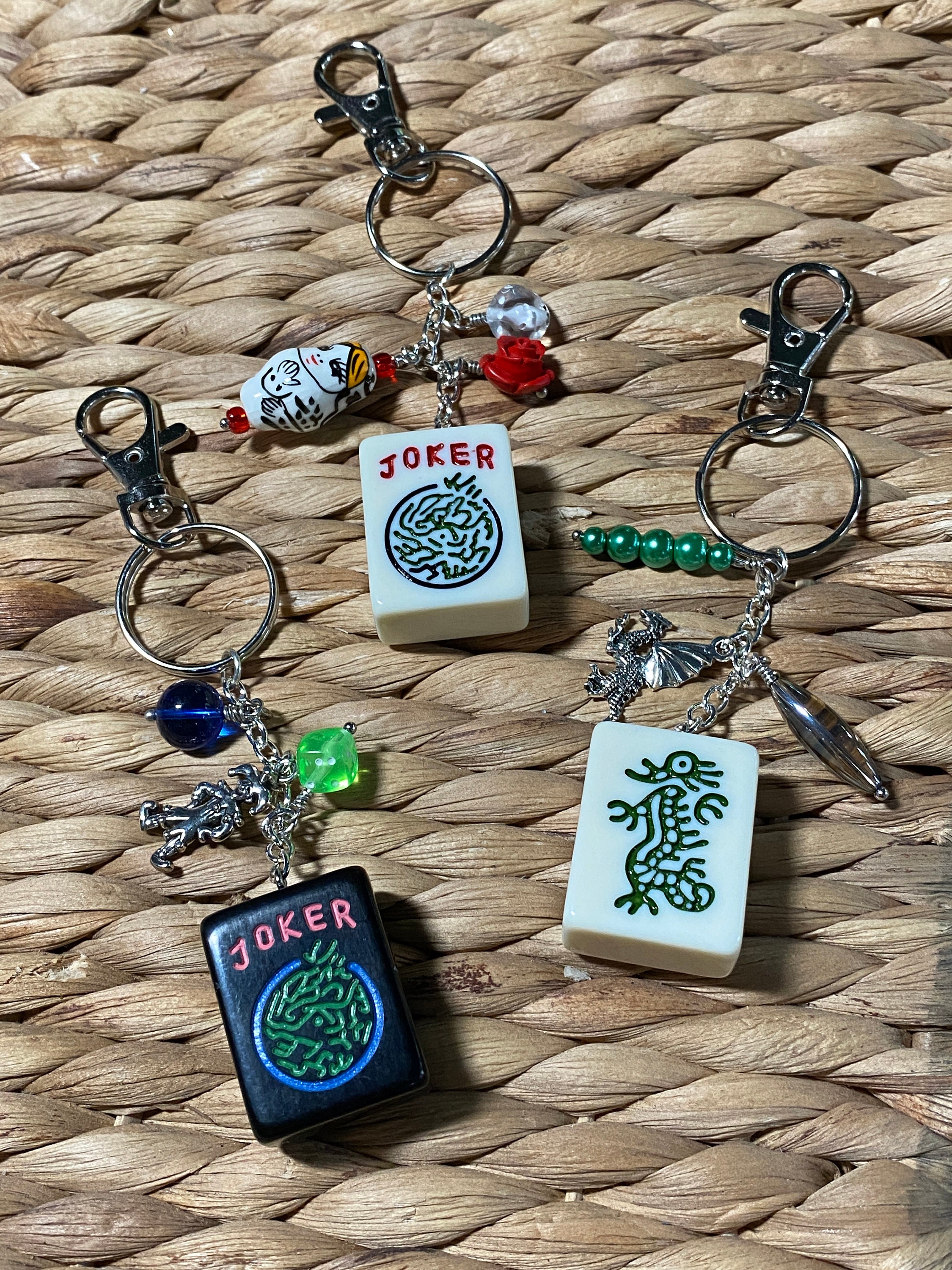 Choose Your Mahjong Keychain Which One Suits You Full Size - Etsy Canada