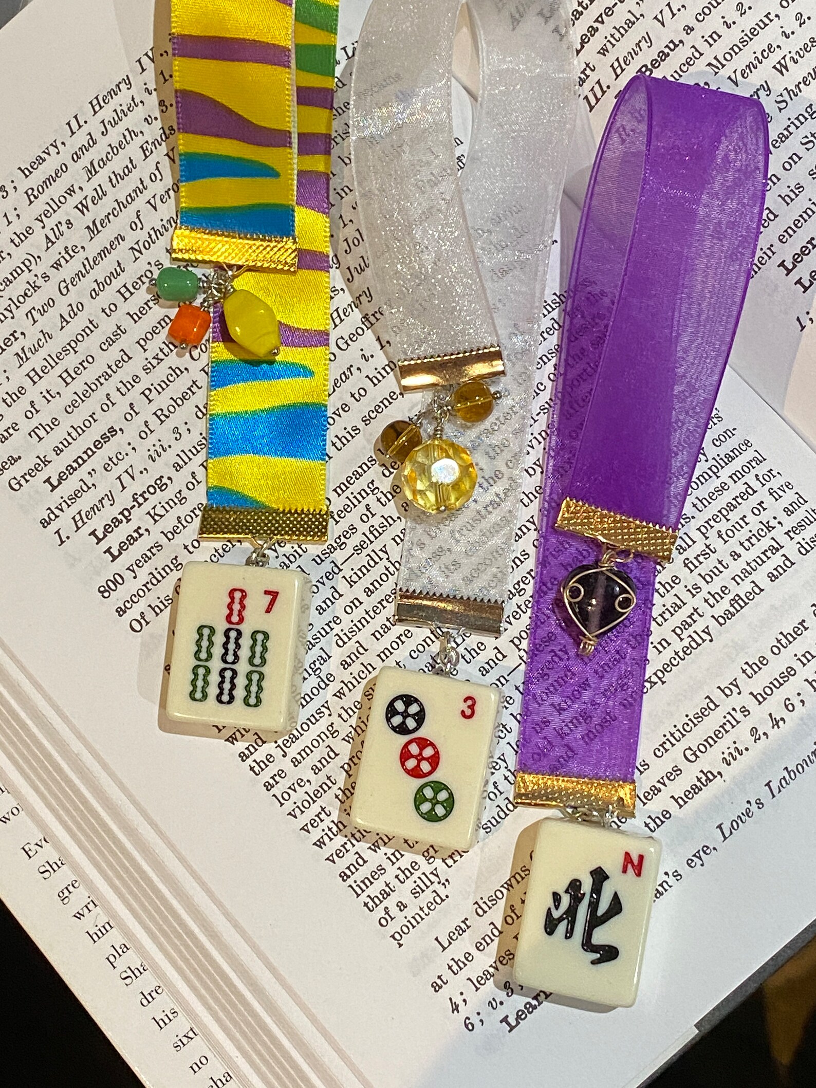 Mahjong Ribbon Bookmarks Choose One or Two or Even All for - Etsy