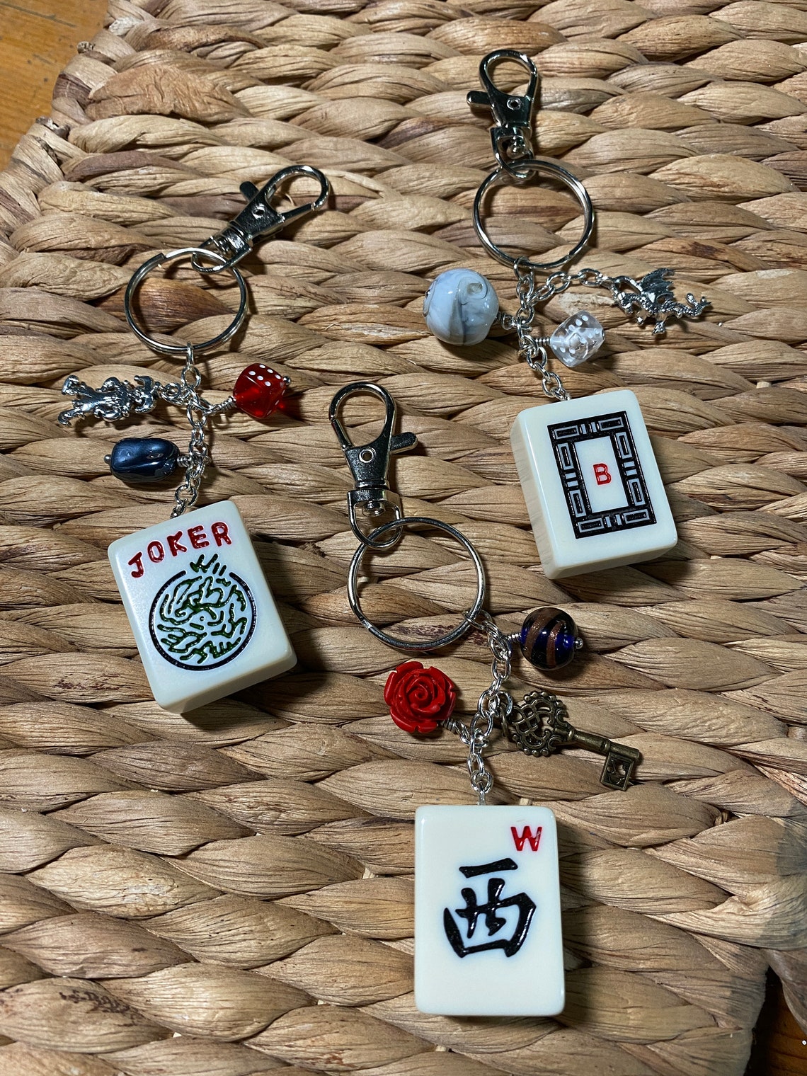 Choose Your Mahjong Keychain Which One Suits You Full Size - Etsy Canada