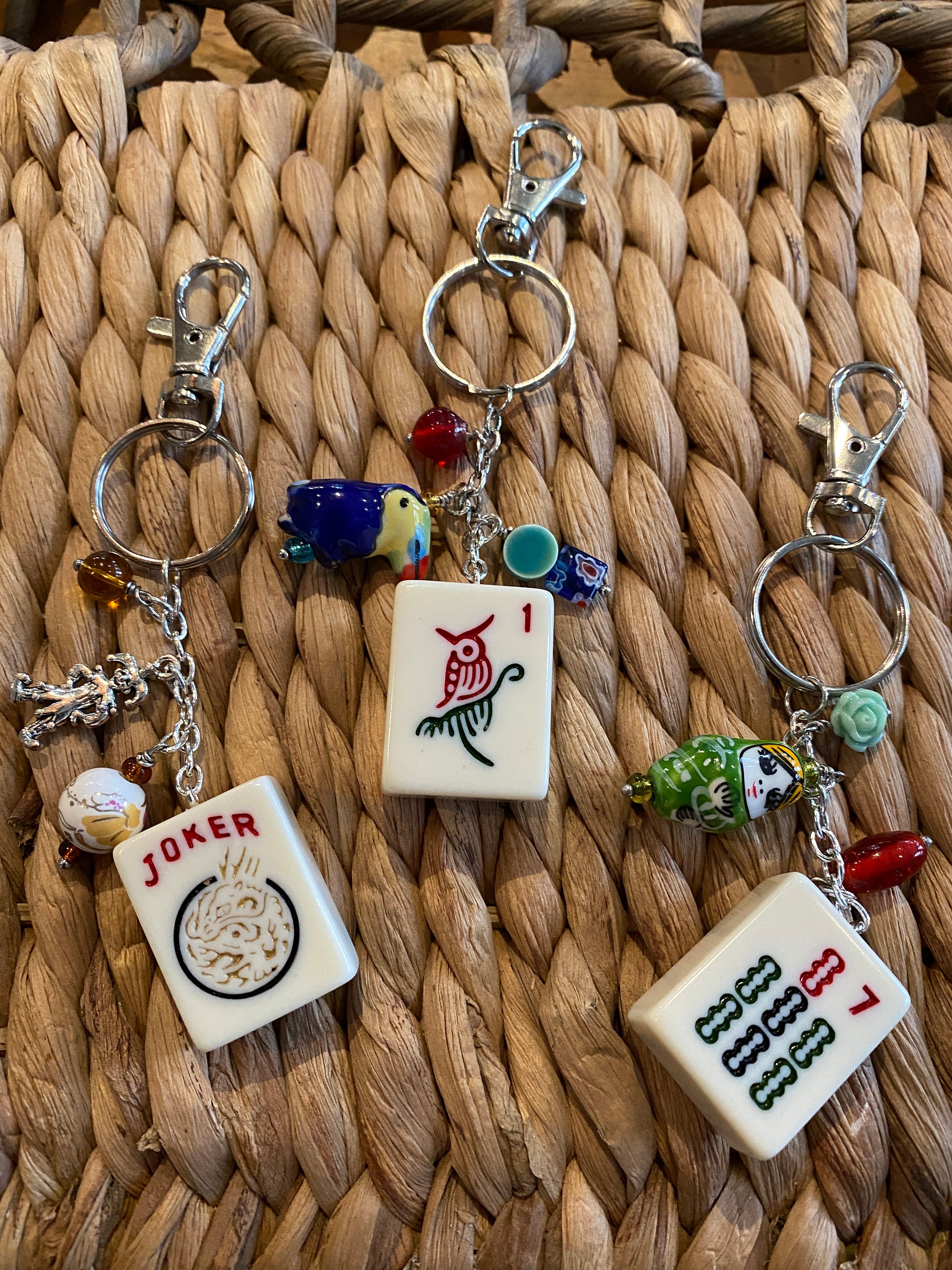 Choose Your Mahjong Keychain Which One Suits You Full Size - Etsy Canada