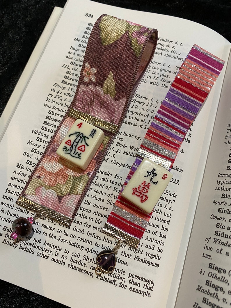 Mahjong Ribbon Bookmarks choose one or two or even all for | Etsy