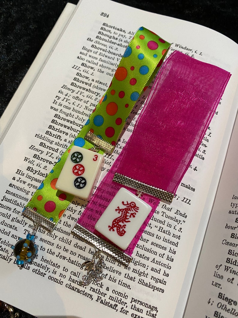 Mahjong Ribbon Bookmarks choose one or two or even all for | Etsy