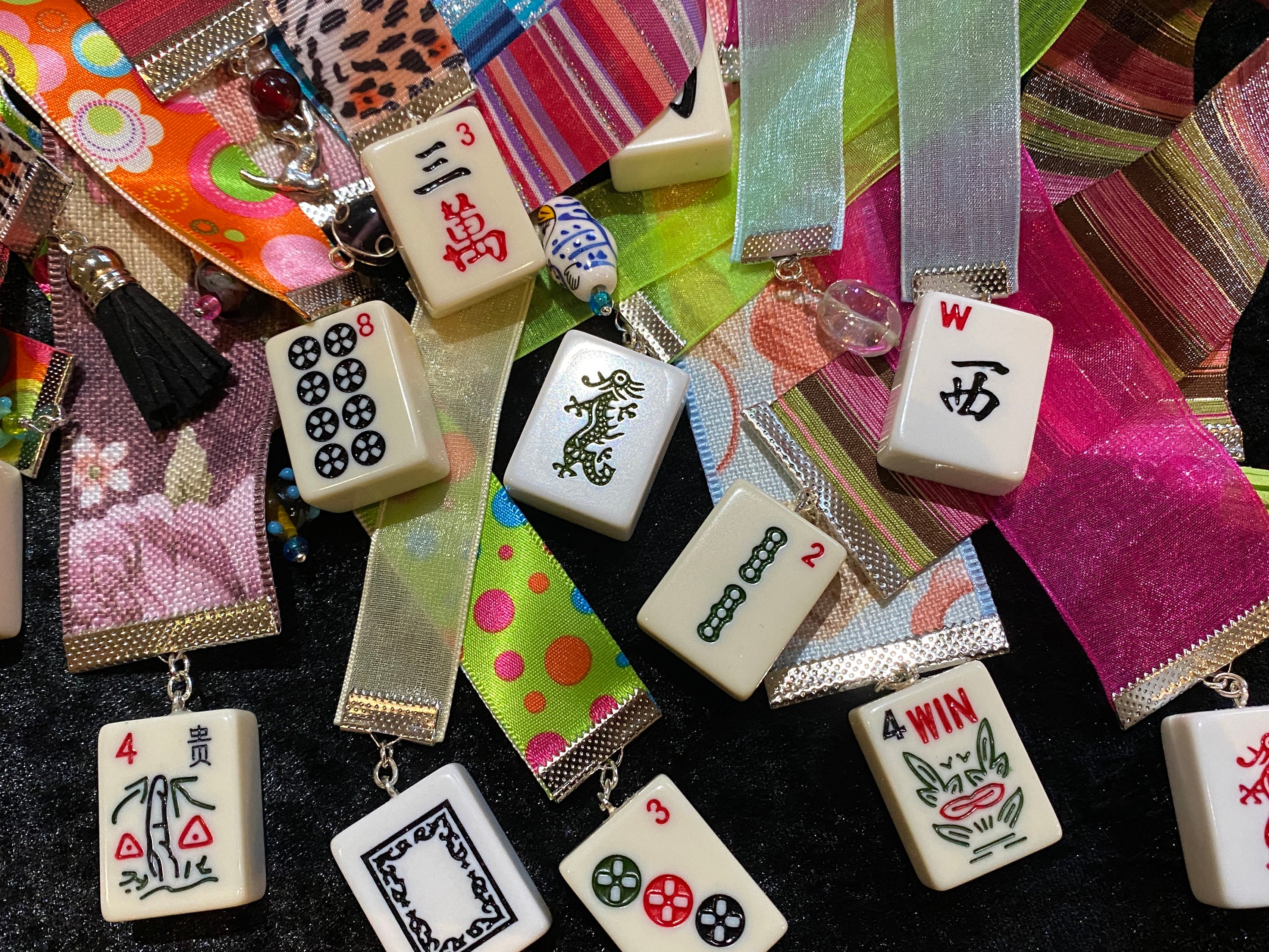 Mahjong Ribbon Bookmarks Choose One or Two or Even All for - Etsy