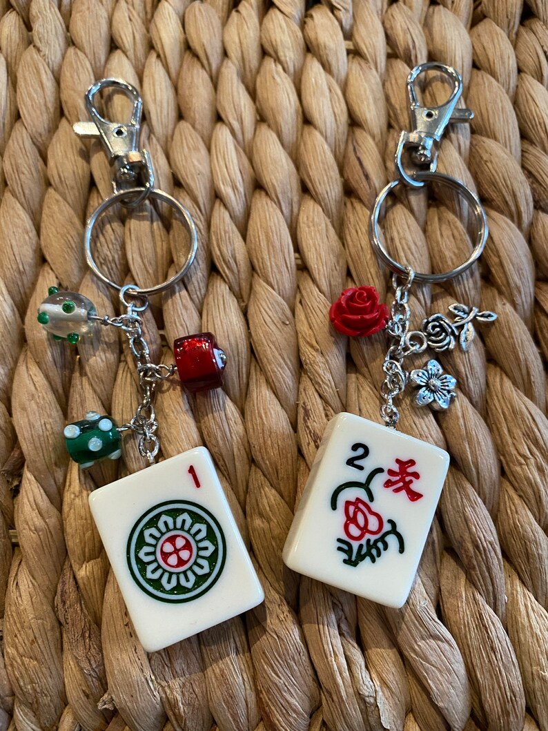 Choose Your Mahjong Keychain Which One Suits You Full Size - Etsy Canada