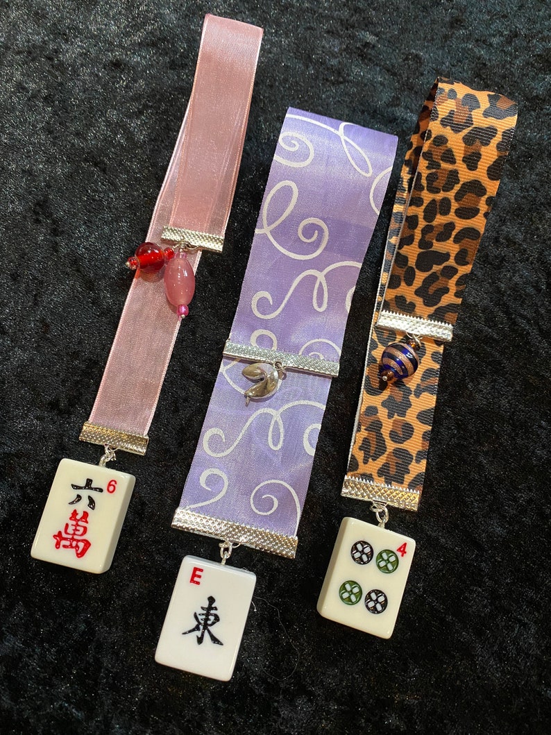 Mahjong Ribbon Bookmarks choose one or two or even all for | Etsy