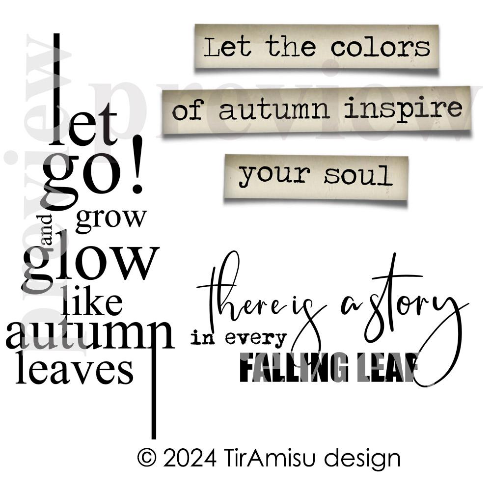 Autumn Word Art Digital Clipart & Brush Pack | PNG, ABR, Procreate ...