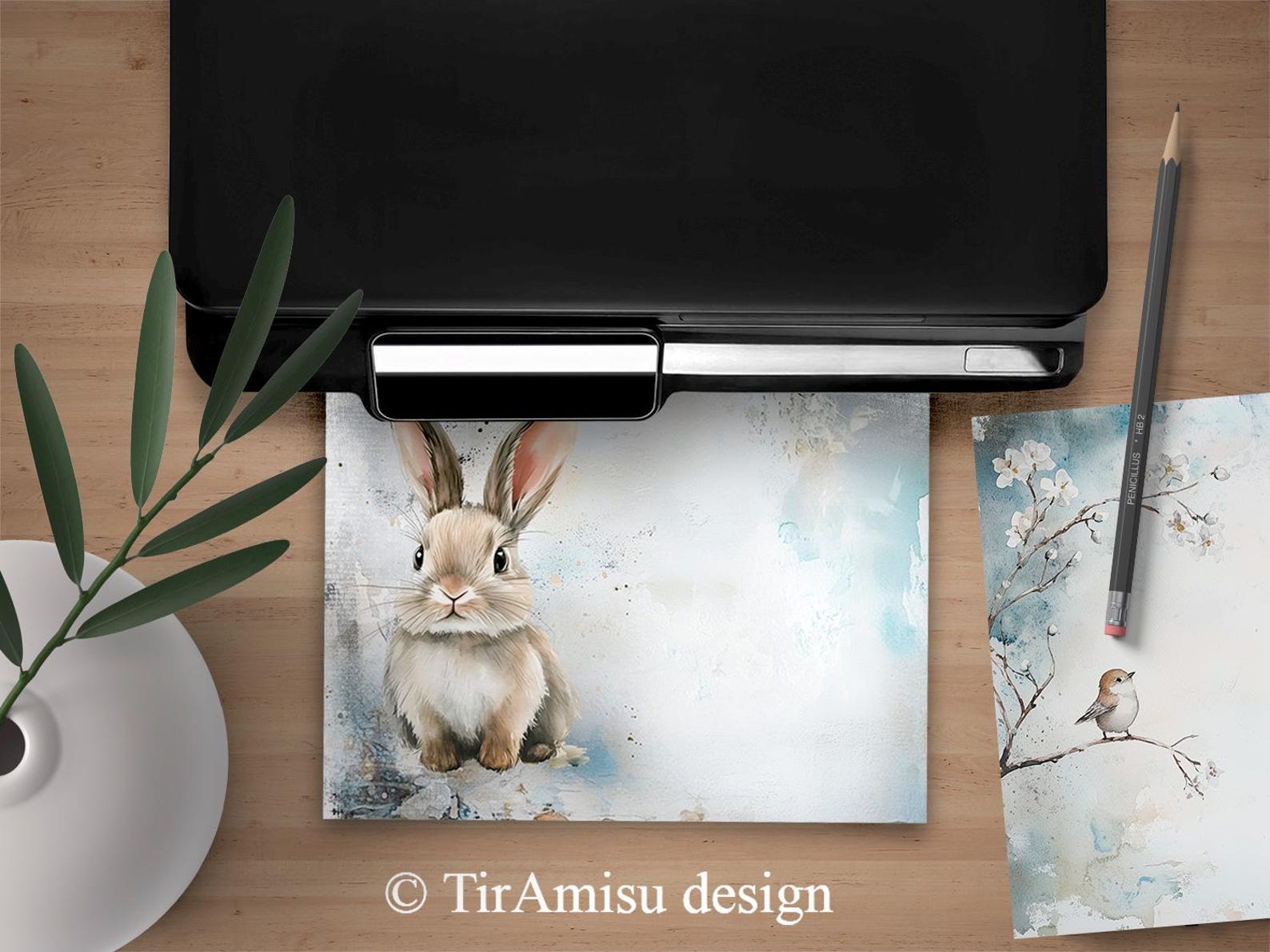 Blue Spring Digital Paper| DIY Card Making Graphics| Printable ...