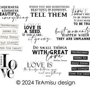 Love Word Art Digital PNG Clipart, Photoshop Brush ABR, Romantic Words ...