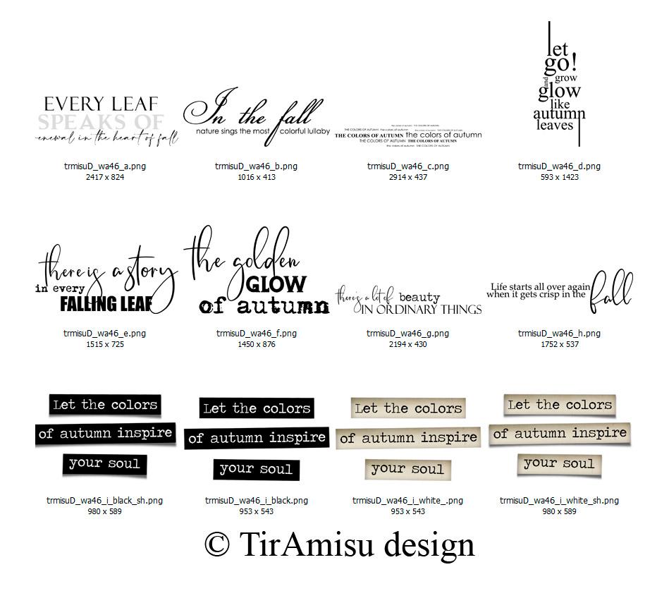Autumn Word Art Digital Clipart & Brush Pack | PNG, ABR, Procreate ...
