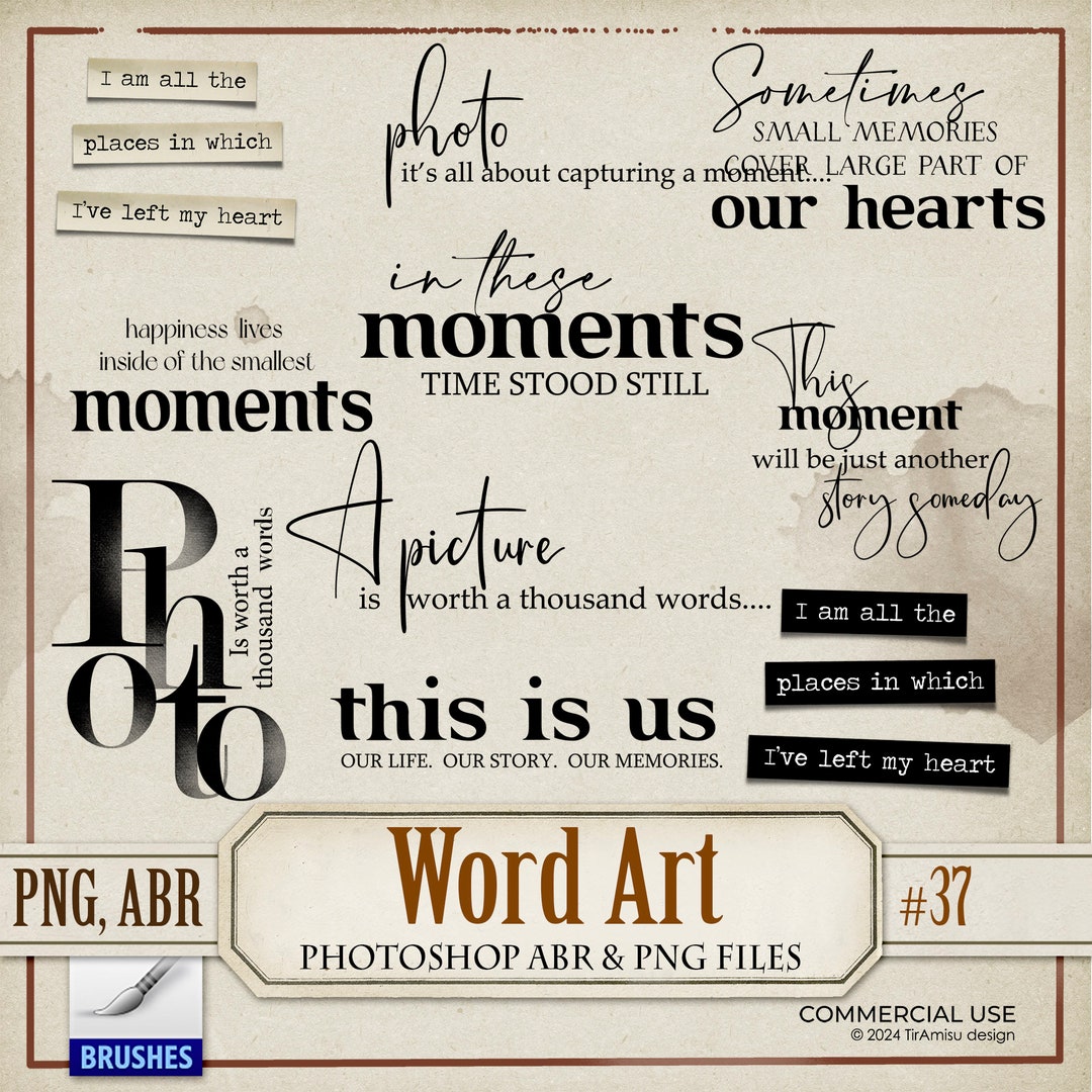 Memories Inspirational Art Journal Words Digital PNG Clipart, Photoshop ...