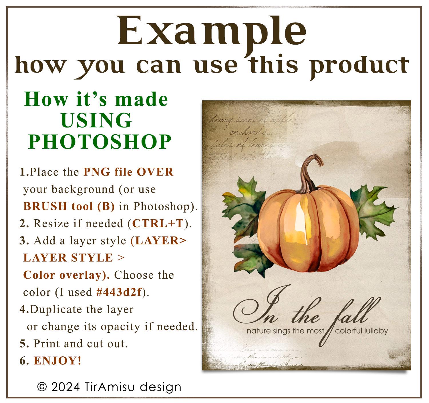 Autumn Word Art Digital Clipart & Brush Pack | PNG, ABR, Procreate ...