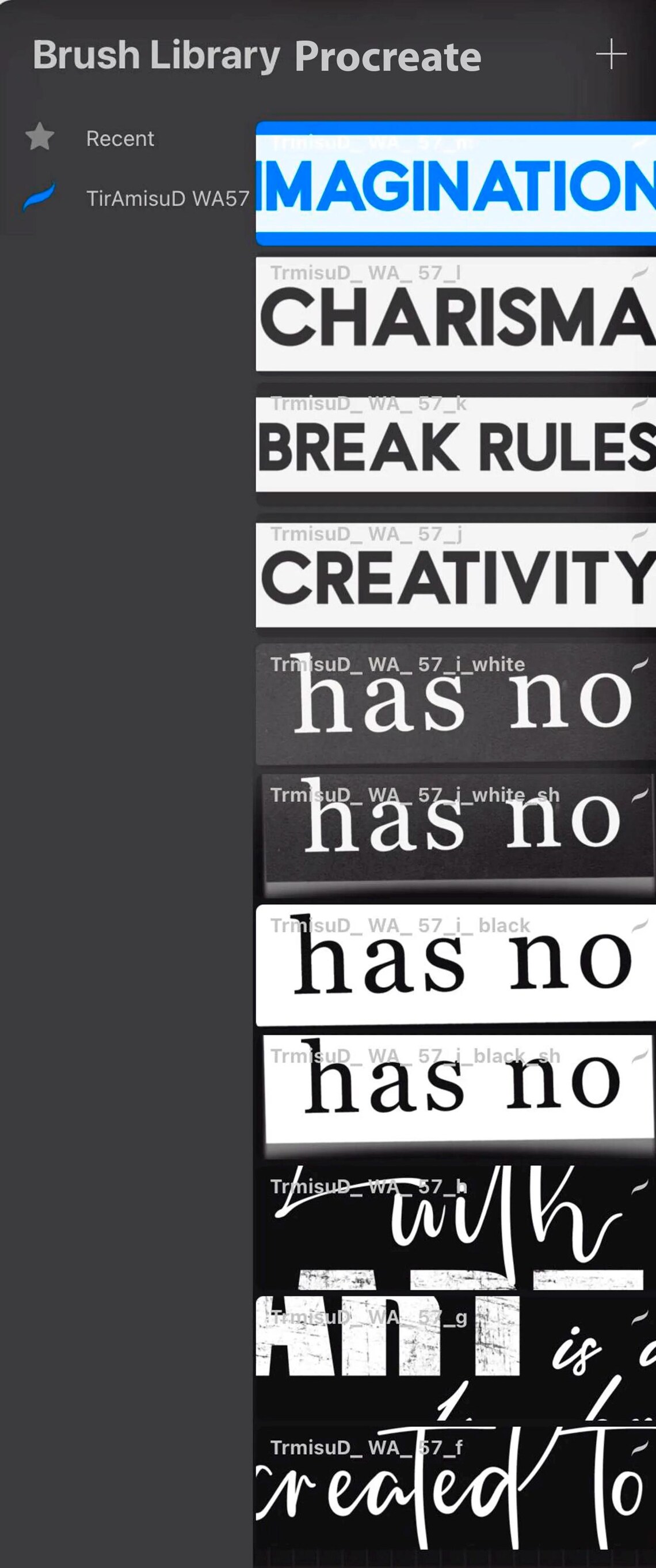 Inspirational Word Art Digital Clipart & Brush Pack| PNG, Stamp ...