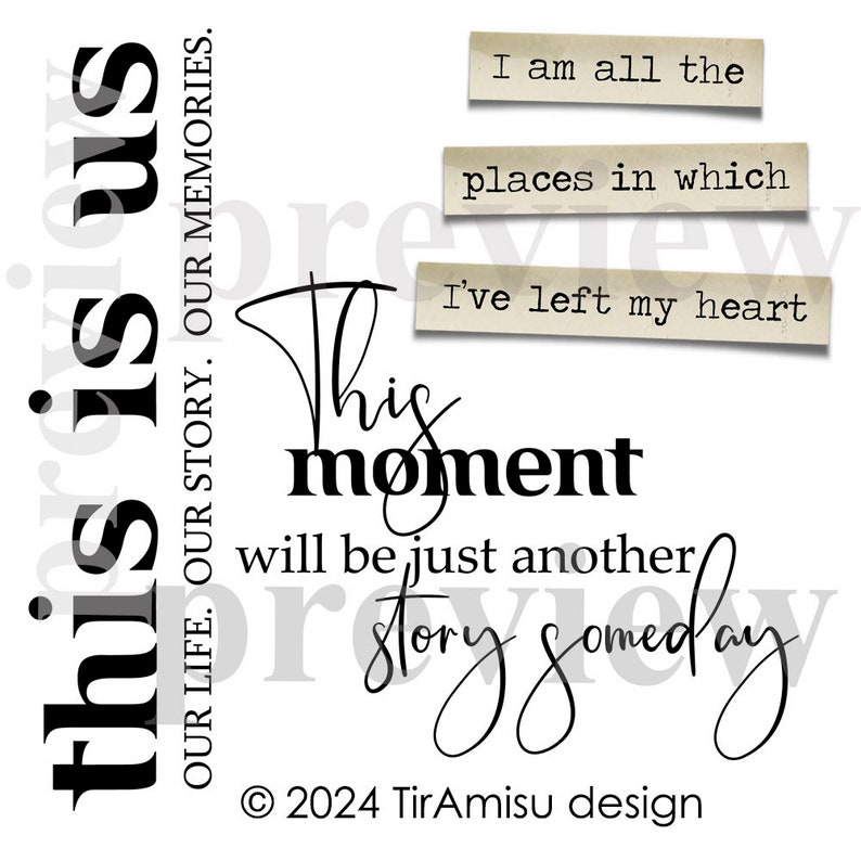 Memories Inspirational Art Journal Words Digital PNG Clipart, Photoshop ...