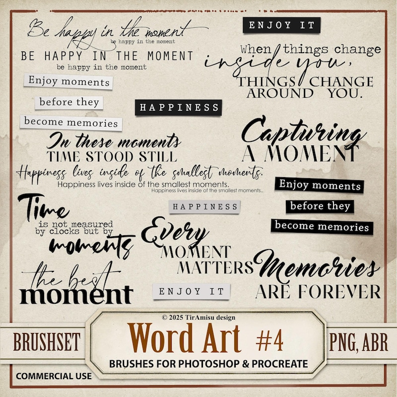 Motivational Word Stamps - Etsy UK