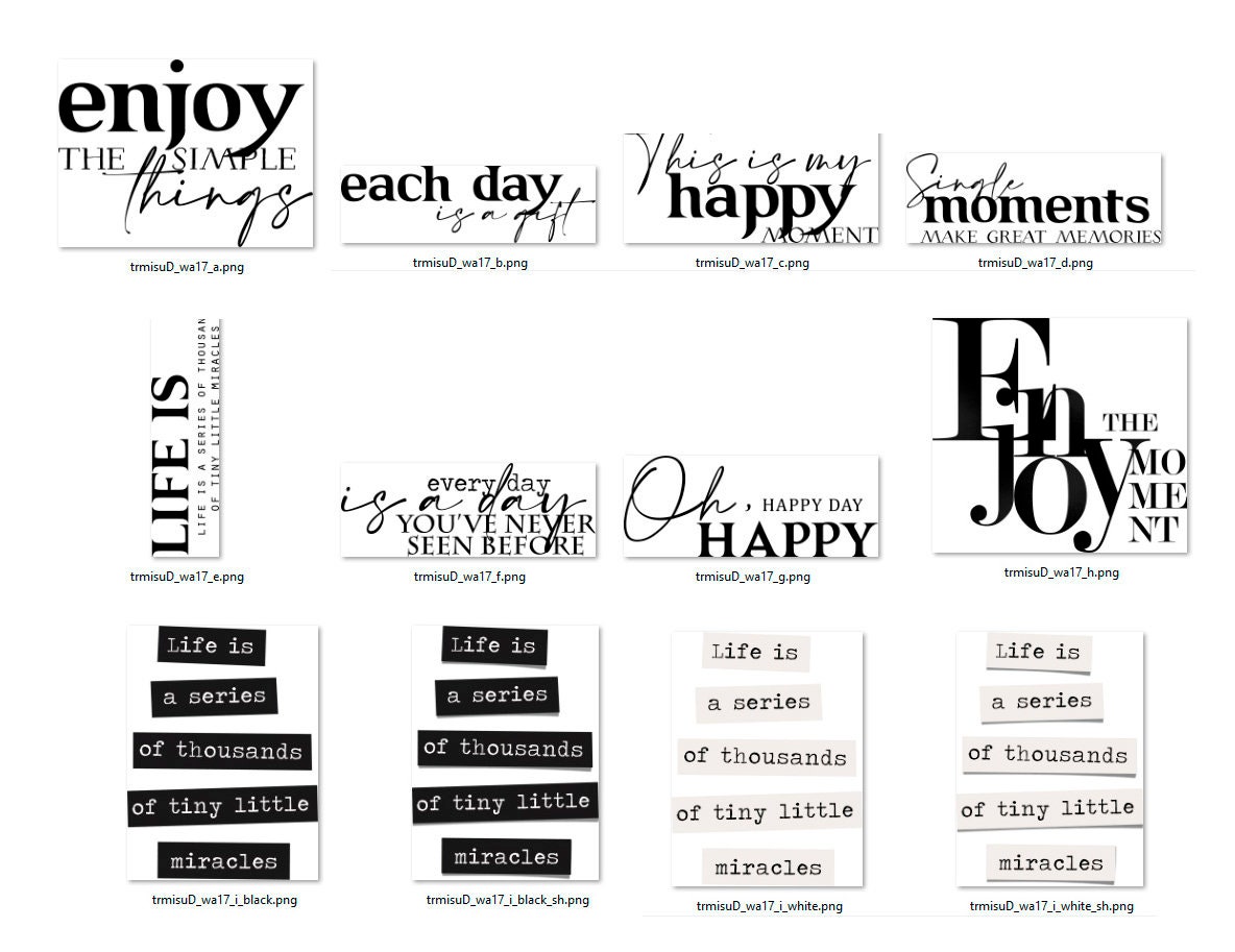 Inspirational Digtal Word Art PNG Clipart| Photoshop Brush ABR ...