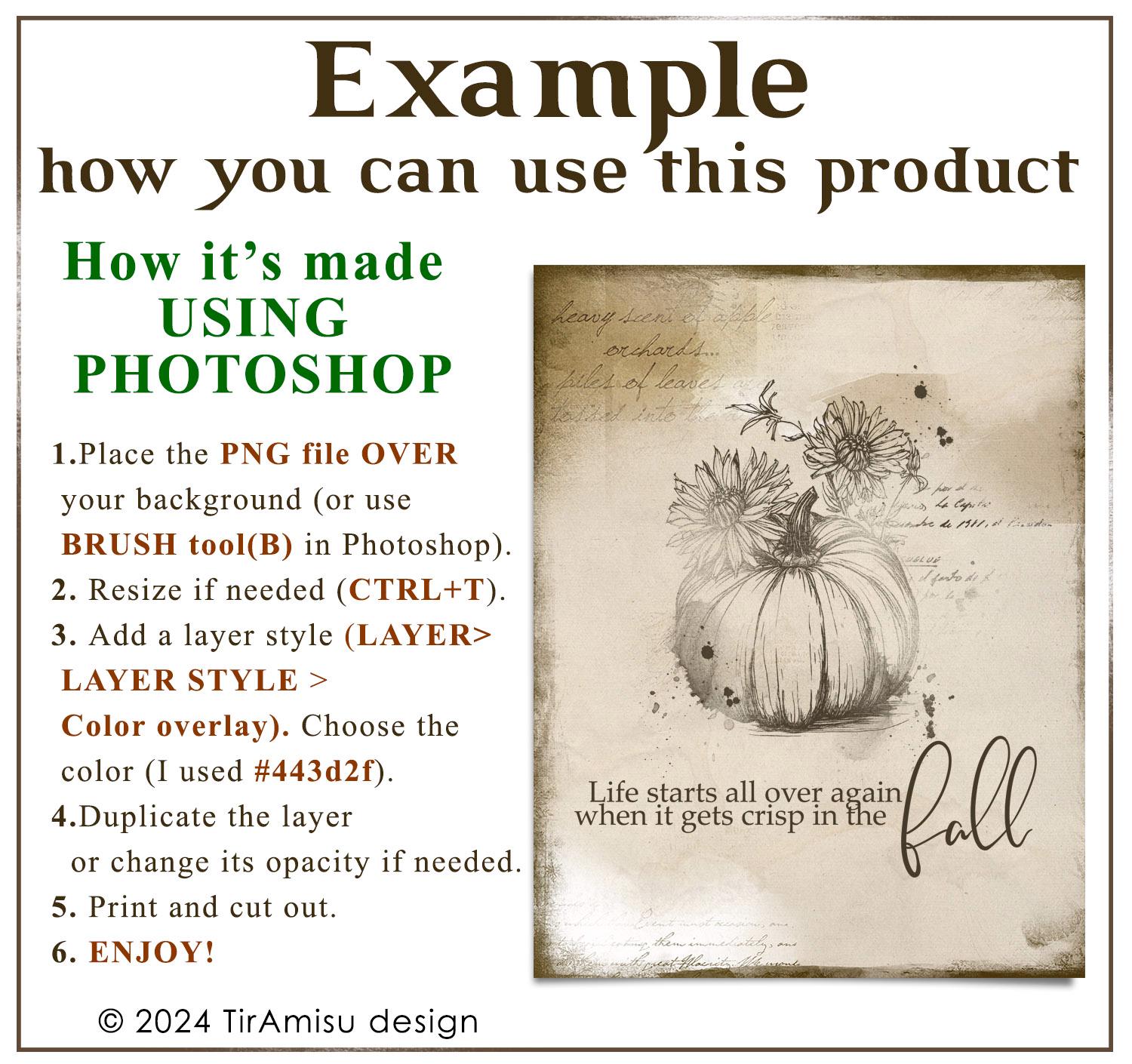 Autumn Word Art Digital Clipart & Brush Pack | PNG, ABR, Procreate ...