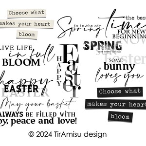 Easter Word Art Digital PNG Clipart| Spring Procreate Stamp Brushset ...