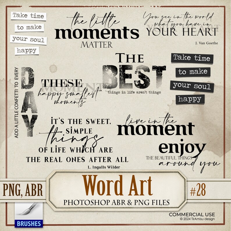 Inspirational Happy Moments Word Art Digital Sentiments PNG Clipart ...