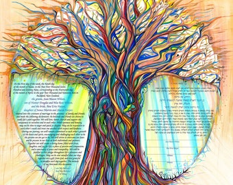 Nava Shoham TREE OF LIFE Ketubah 1800ketubah.com - Etsy