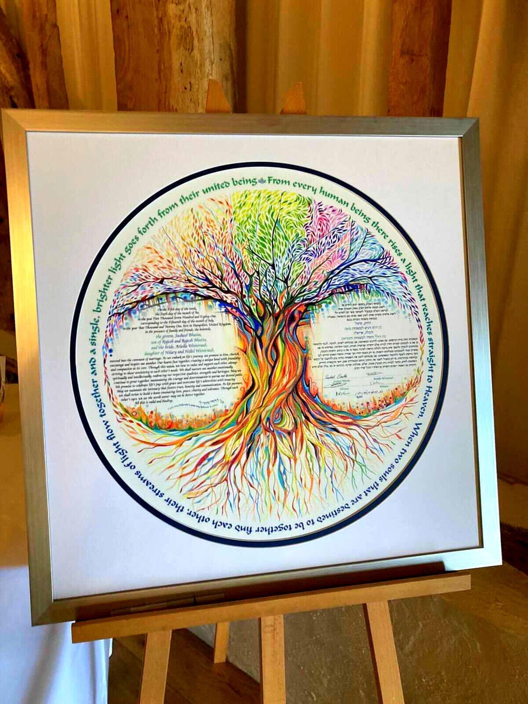 Nava Shoham ~ Rainbow Tree Seasons Ketubah ~ 1800ketubah.com - Etsy