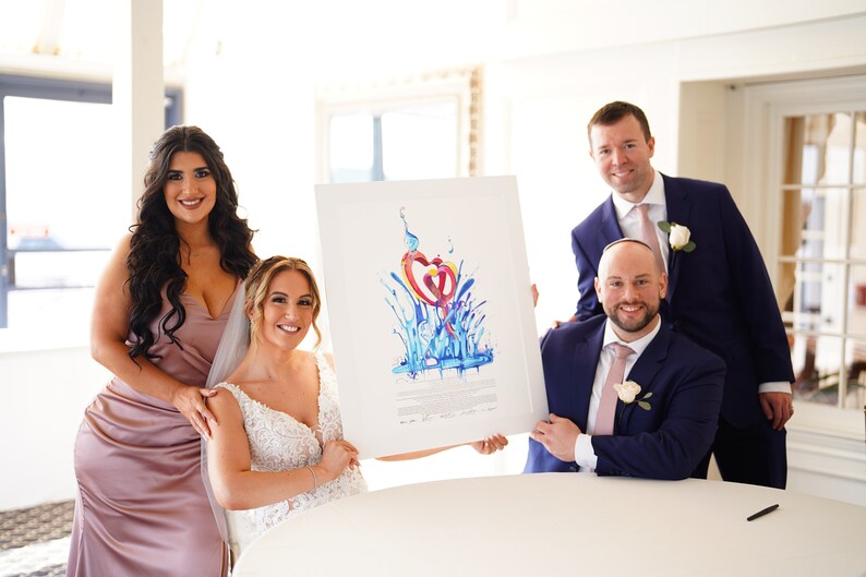 Nava Shoham Two Hearts Beat as One Ketubah 1800ketubah.com - Etsy