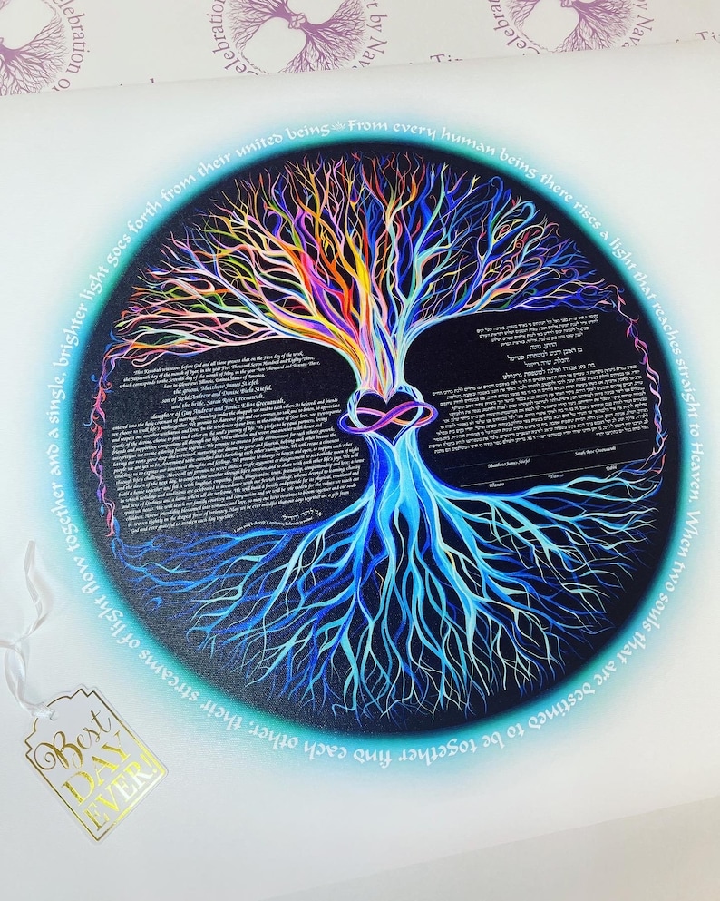 Nava Shoham TREE OF LIFE Eternity Ketubah 1800ketubah.com - Etsy