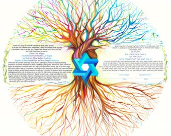 Nava Shoham TREE OF LIFE Eternity Ketubah 1800ketubah.com | Etsy