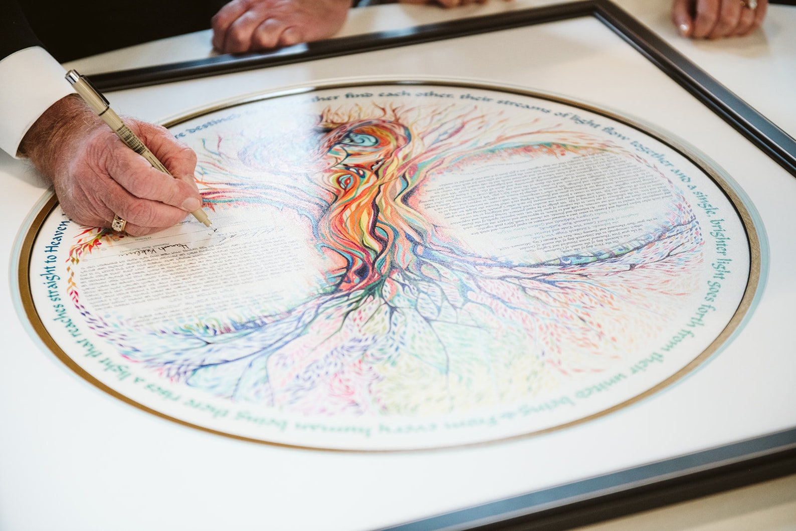 Nava Shoham Rainbow Tree Seasons Ketubah with Heart in | Etsy